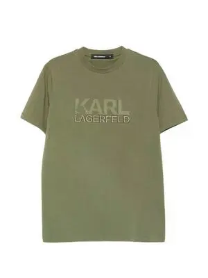 Karl Lagerfeld Logo-embroidered T-shirt