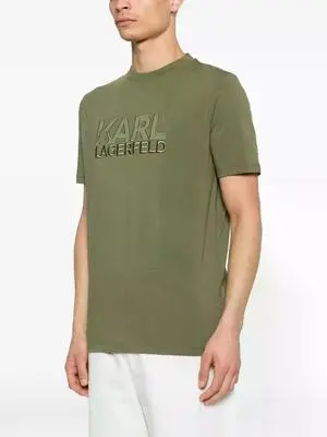 Karl Lagerfeld Logo-embroidered T-shirt