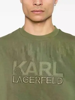 Karl Lagerfeld Logo-embroidered T-shirt