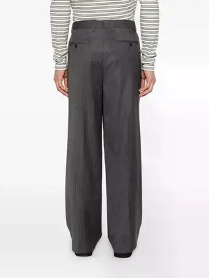 TONYWACK Striped Pleated Trousers