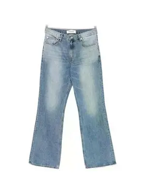 TONYWACK Cotton Faded Wide- Leg Jeans - Blue