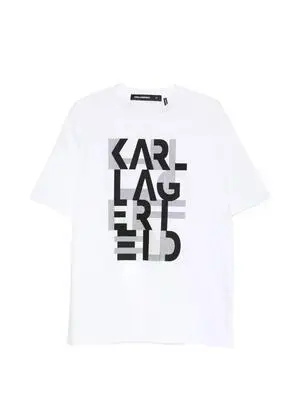Karl Lagerfeld Print-detail T-shirt - White