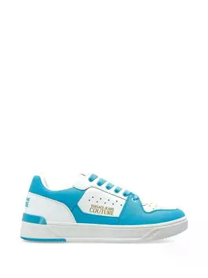 Versace Leather Logo Sneakers - Blue