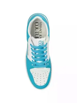 Versace Leather Logo Sneakers - Blue