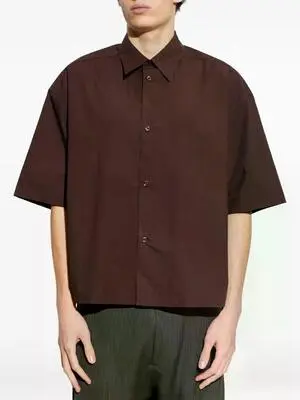 Studio Nicholson Poplin Short-sleeved Shirt - Brown