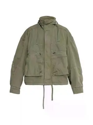 Alexander Wang Logo-embroidered Cotton Jacket - Green