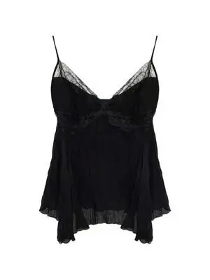 Blumarine Lace-trim Top - Black