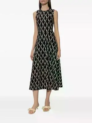 Max Mara Patterned Jersey Midi Dress