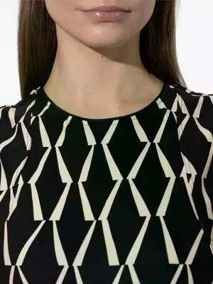 Max Mara Patterned Jersey Midi Dress