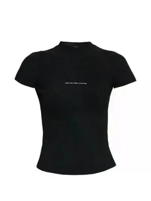 Alexander Wang Ribbed Short-sleeve Top - Black