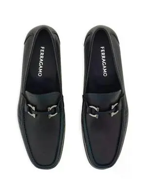 FERRAGAMO Loafers With Gancini Buckle - Blue