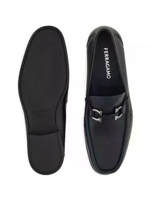 FERRAGAMO Loafers With Gancini Buckle - Blue