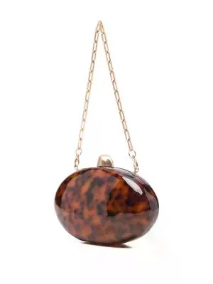 Cult Gaia Eviana Tortoiseshell-effect Clutch Bag - Brown