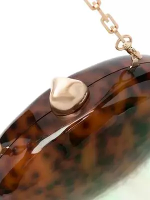 Cult Gaia Eviana Tortoiseshell-effect Clutch Bag - Brown