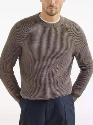 Brunello Cucinelli Ribbed Crew-neck Sweater - Purple