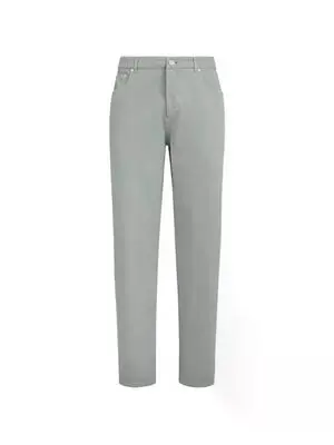 Brunello Cucinelli Garment-dyed Trousers Grey