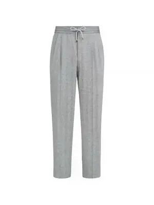 Brunello Cucinelli Chevron Trousers - Grey