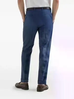 Brunello Cucinelli Virgin Wool Houndstooth Trousers - Blue