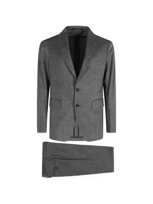 Tagliatore Abito Montecarlo Grisaglia Button Two-piece Suit - Grey
