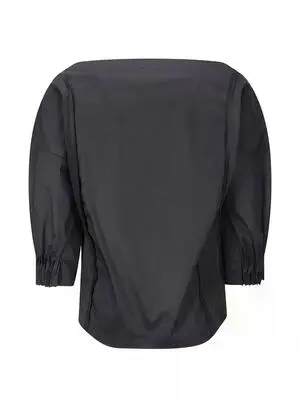 M.S.M MILANO Asymmetric Pleated Blouse