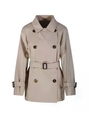 Max Mara Double-breasted Belted Coat - Neutrals