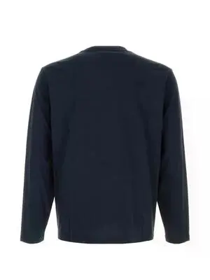 AUTRY Long-sleeve Logo-embroidered T-shirt - Blue