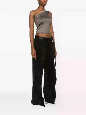 Rick Owens One-shoulder Ribbon Top - Grey