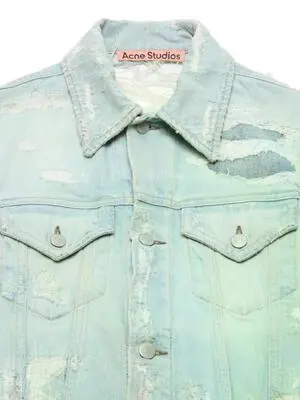 Acne Studios Distressed Denim Jacket - Blue