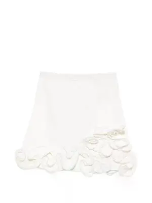 Sandro Ruffled Mini Skirt - White