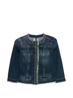 Liu Jo Beaded Fringed Jacket - Blue