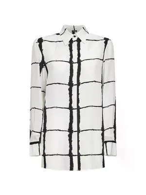 Kiton Buttoned Abstract-print Shirt - White
