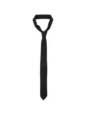 LARDINI Pointed-tip Tie - Black