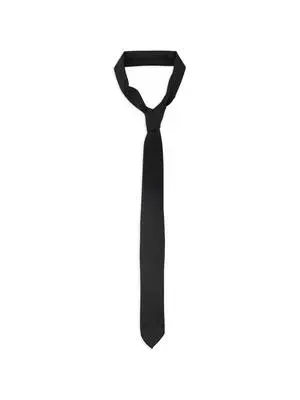 LARDINI Pointed-tip Tie - Black
