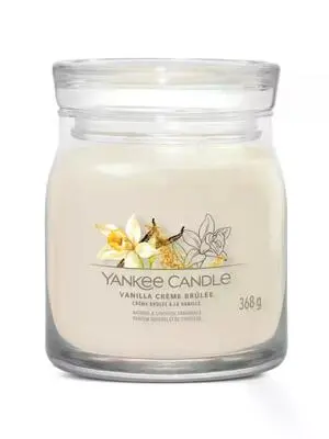 YANKEE CANDLE Medium Vanilla Crème Brûlée Candle - Brown