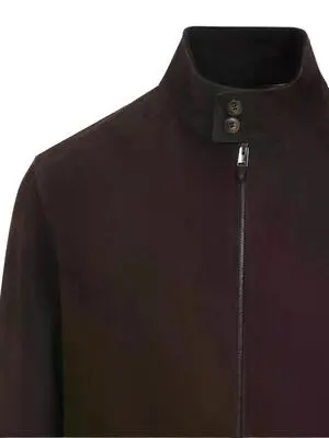 Canali Button Zip Lambskin Jacket