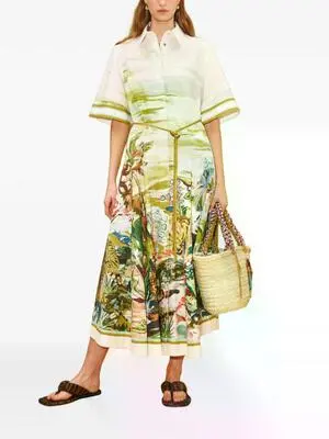 ALEMAIS Jungle Boogie Midi Dress - Neutrals