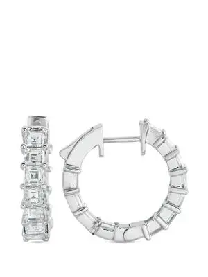 LB EXCLUSIVE Diamonds Hoop Earrings - Silver