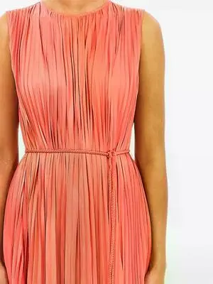Ulla Johnson Fianna Pleated Midi Dress - Orange