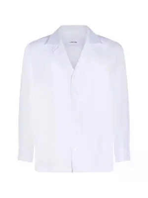 LARDINI Camp-collar Pocket Shirt - White