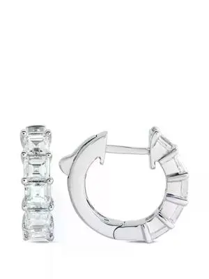 LB EXCLUSIVE Diamond Hoop Earrings - Silver