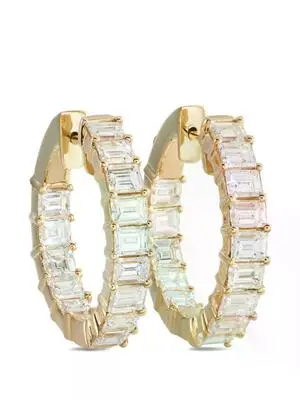 LB EXCLUSIVE Diamond Hoop Earrings - Gold