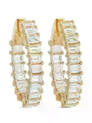 LB EXCLUSIVE Diamond Hoop Earrings - Gold