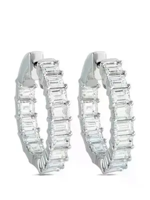 LB EXCLUSIVE Diamond Inside-out Hoop Earrings - Silver
