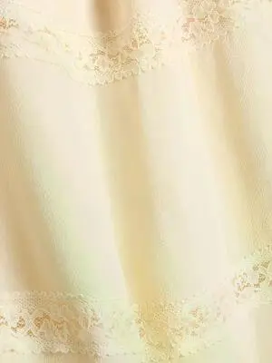 REFORMATION Laverna Lace Ruched Midi Dress