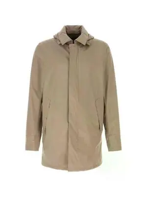 Herno Hooded Raincoat - Neutrals