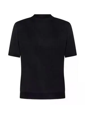 Altea Mock-neck Short-sleeve T-shirt - Black