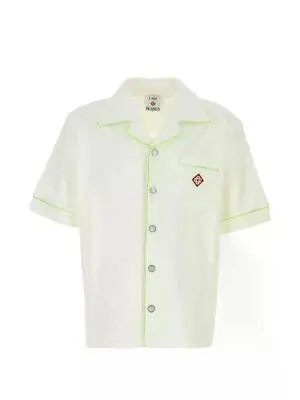 Casablanca Towelling Monogram Short-sleeved Shirt - White