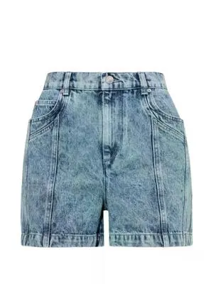 Isabel Marant Acid-wash Denim Shorts - Blue
