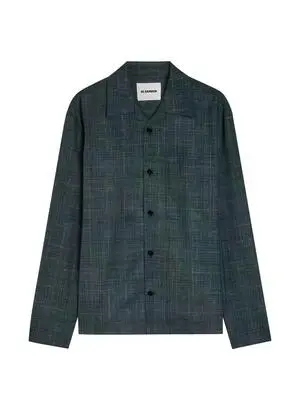 JIL SANDER Checked-pattern Shirt - Grey