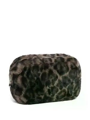 Apparis Leopard Zip Pochette - Brown